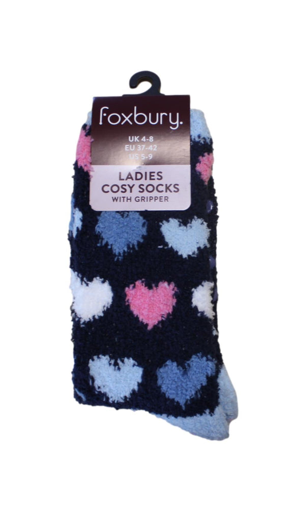 Single Pair Cosy Socks With Gripper Navy – Curvewow